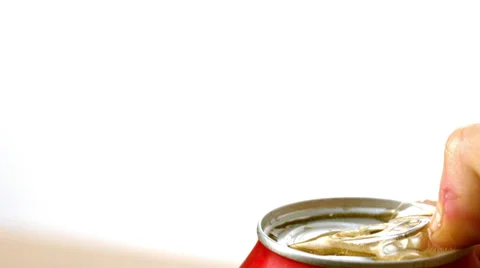 Hand opening a soda can | Stock Video | Pond5