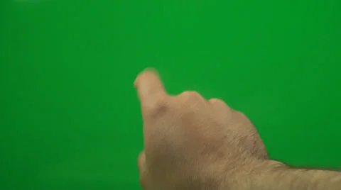 Hand Pointing Finger At A Green Screen, ... | Stock Video | Pond5