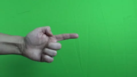 Hand Pointing on Green Screen | Stock Video | Pond5