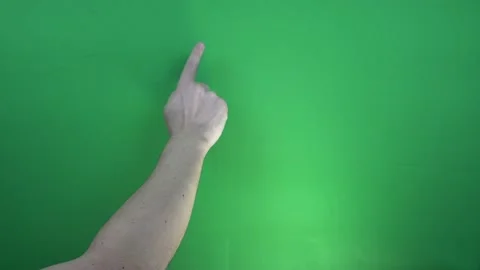 Hand Pointing on Green Screen | Stock Video | Pond5