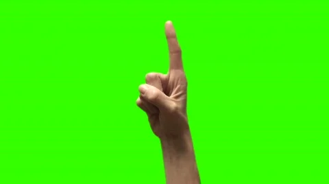 Hand pointing up green screen V2 - HD | Stock Video | Pond5
