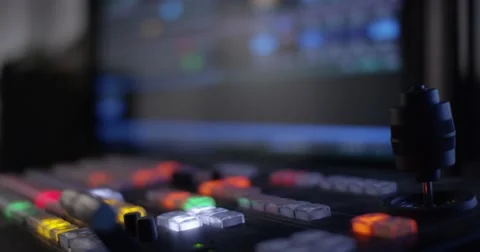 Hand Pulling The T-Bar On A Video Switch... | Stock Video | Pond5