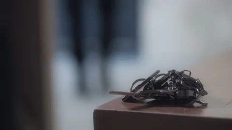 Hand putting keys on dresser going into ... | Stock Video | Pond5