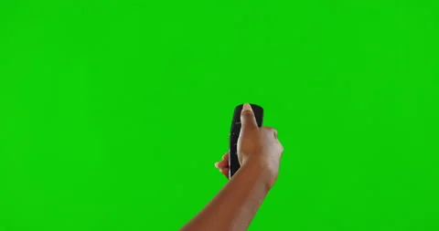 Hand, remote control and green screen, c... | Stock Video | Pond5