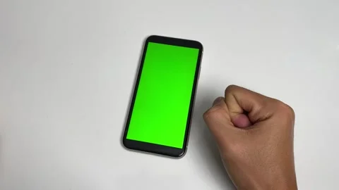 Hand Gesture Phone Green Screen Stock Video Footage | Royalty Free Hand ...