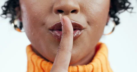 Hand, secret and woman in studio with wh... | Stock Video | Pond5