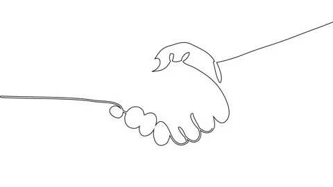 Handshake Line Art Stock Videos – Royalty-Free HD & 4K Videos | Pond5