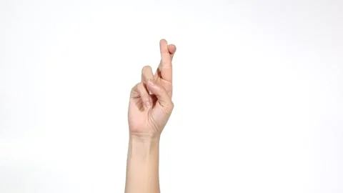 hand show finger cross and lie symbol on... | Stock Video | Pond5
