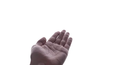 Hand Showing Beckoning Sign In White Bac... | Stock Video | Pond5