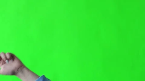 Hand shows gesture fingers crossed. Gree... | Stock Video | Pond5