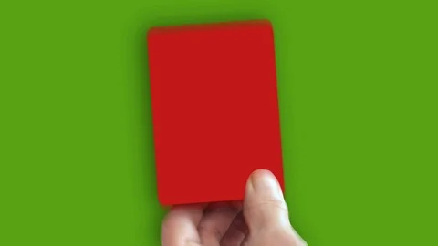 Hand shows red card on green screen | Stock Video | Pond5
