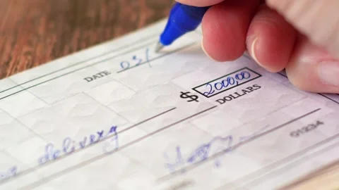 Handing Cheque Stock Footage ~ Royalty Free Stock Videos | Pond5