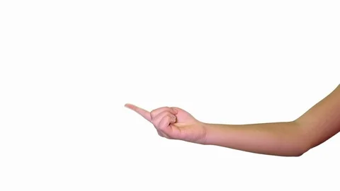 hand sign come here finger of young girl... | Stock Video | Pond5