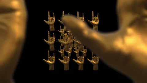 hand sign fingers motion loop animation | Stock Video | Pond5