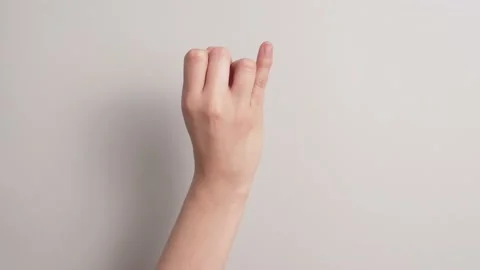 Hand Sign Language For Letter J On White... | Stock Video | Pond5