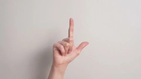 Hand Sign Language Letter L Isolated In ... | Stock Video | Pond5