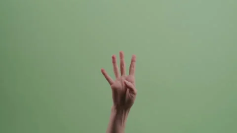 Hand Signaling Countdown From Five in Fr... | Stock Video | Pond5