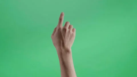 Hand Slide To Down With One Finger On Gr... | Stock Video | Pond5