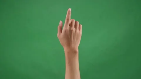 Hand Slide To Left With One Finger On Gr... | Stock Video | Pond5