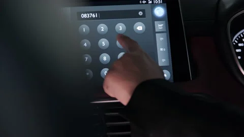 Hand tapping on electronic dashboard of ... | Stock Video | Pond5