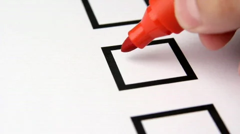 Hand tick off in checklist. Different pl... | Stock Video | Pond5