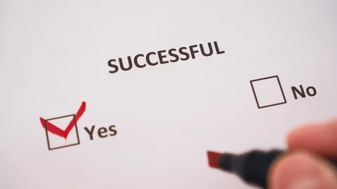 The hand ticks the word YES under the wo... | Stock Video | Pond5