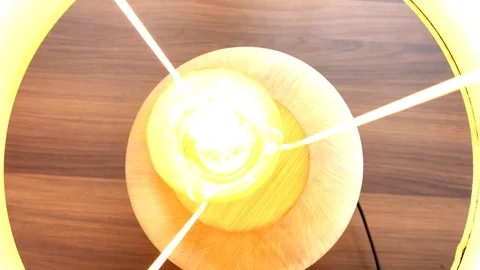 Hand turning on a table lamp. | Stock Video | Pond5