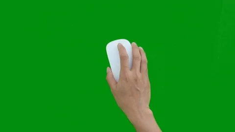 Hand using mouse with green screen. | Stock Video | Pond5