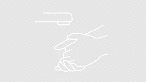 Hand washing under tap graphic animation... | Stock Video | Pond5