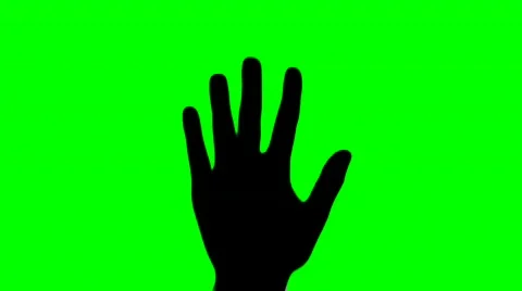 Hand wave green screen - HD | Stock Video | Pond5