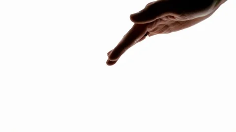 Hand waving dance symbol on a white chro... | Stock Video | Pond5