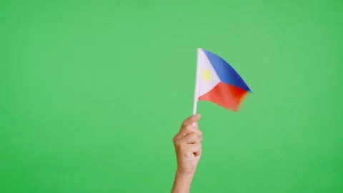 Hand waving a pennant of a philippine na... | Stock Video | Pond5