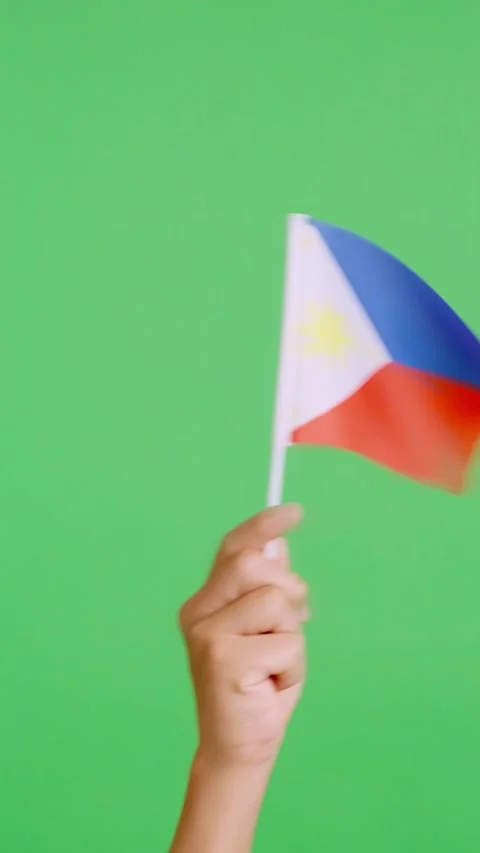 Hand waving a pennant of a philippine na... | Stock Video | Pond5