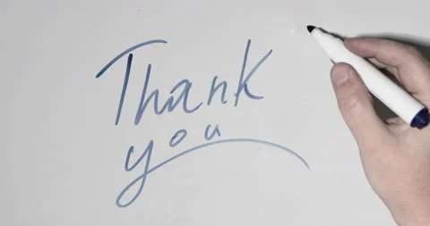 Hand writing the words THANK YOU | Stock Video | Pond5