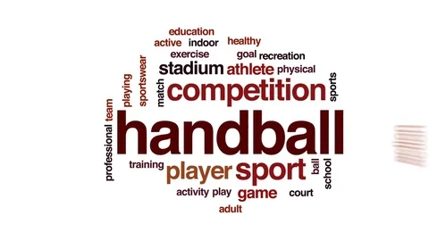 Handball animated word cloud, text desig... | Stock Video | Pond5