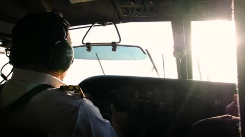 Handheld view through the cockpit of a f... | Stock Video | Pond5