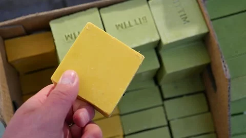 Handmade natural b?tt?m soap that treats... | Stock Video | Pond5