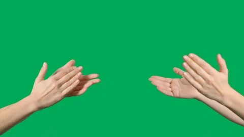Hands are clapping on green screen backg... | Stock Video | Pond5