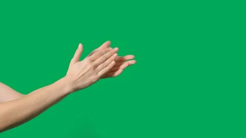 Hands are clapping on green screen backg... | Stock Video | Pond5
