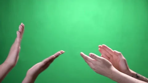 Clapping On Green Screen Stock Video Footage | Royalty Free Clapping On ...
