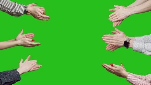 Hands are clapping at green screen backg... | Stock Video | Pond5