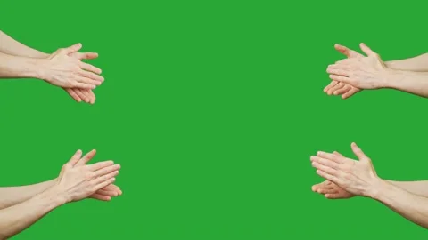 Hands are clapping at green screen backg... | Stock Video | Pond5