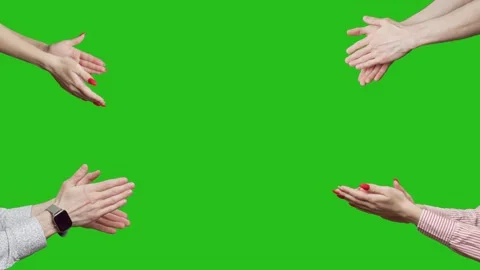 Hands are clapping at green screen backg... | Stock Video | Pond5