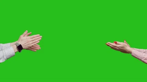 Hands are clapping at green screen backg... | Stock Video | Pond5