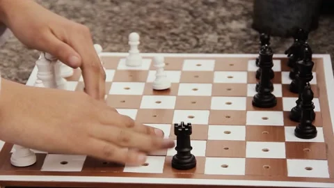 Hands of Blind Teenage Boy Playing Chess... | Stock Video | Pond5