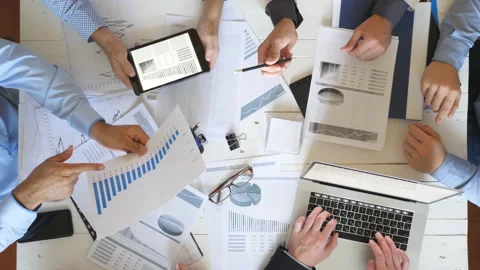 Hands of business people planning strate... | Stock Video | Pond5