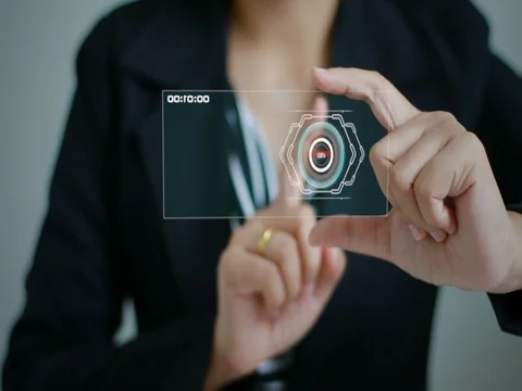 Hands of business woman using screen hol... | Stock Video | Pond5