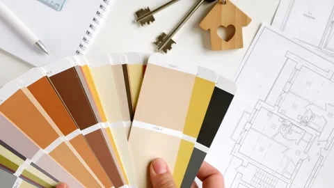 Hands choosing Colors of Interior Design... | Stock Video | Pond5