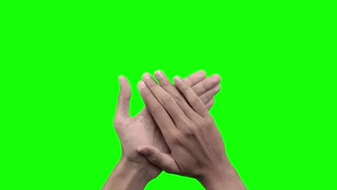 Hands clapping on green screen backgroun... | Stock Video | Pond5