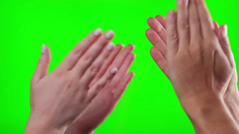 Clapping On Green Screen Stock Video Footage | Royalty Free Clapping On ...